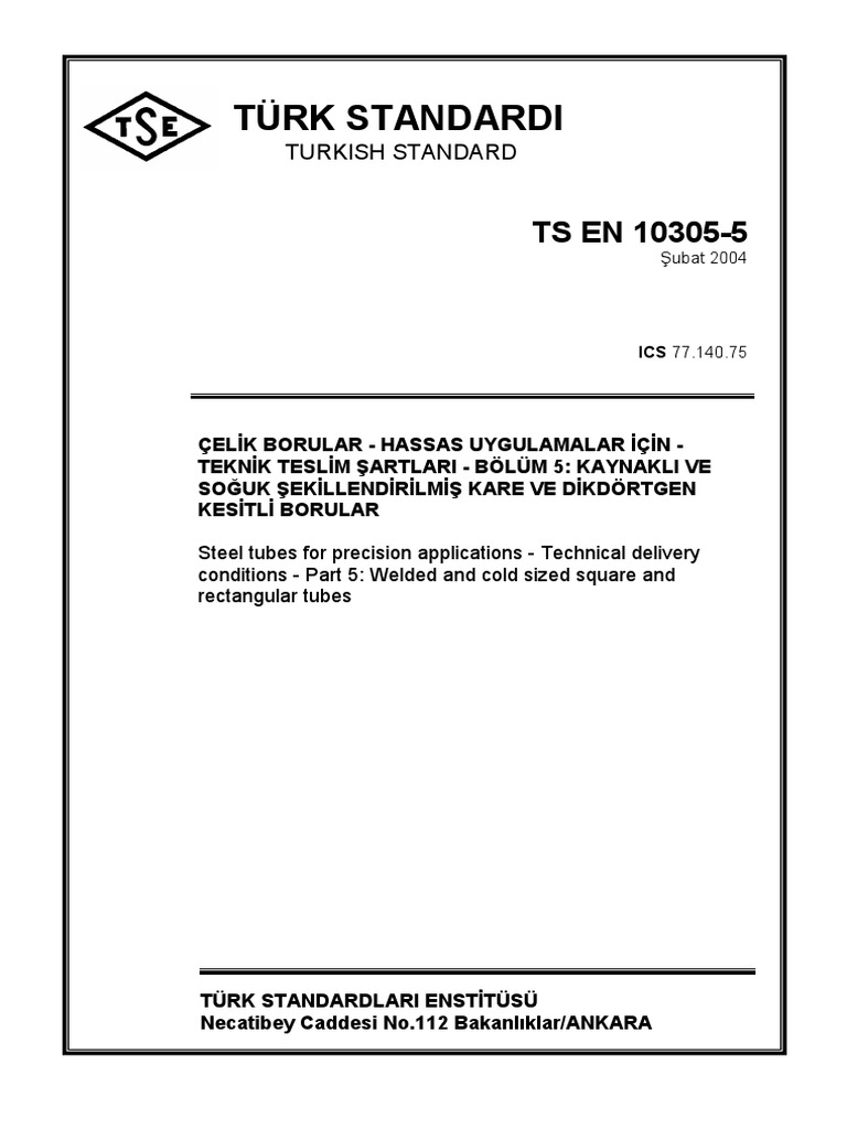 TS en 10305-5 | PDF