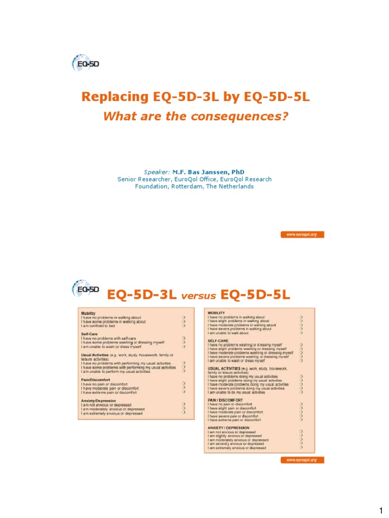 Replacing EQ-5D-3L by EQ-5D-5L | PDF | Medicine | Medical Specialties
