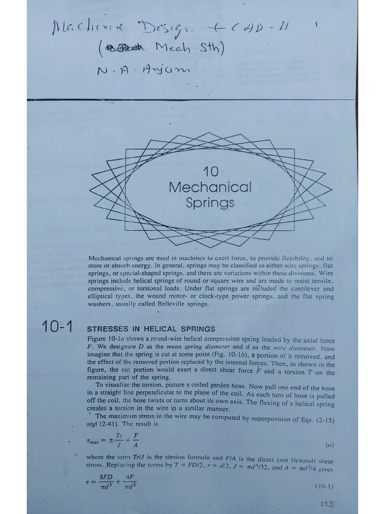 Spring Theory Notes PDF | PDF