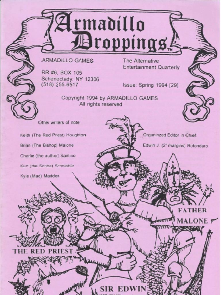 Armadillo Droppings - Issue #29, SPR 1994 | PDF | Battle Tech | Casting