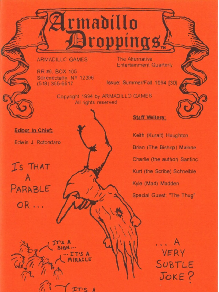 Armadillo Droppings - Issue #30, Sum 1994 | PDF | Battle Tech ...