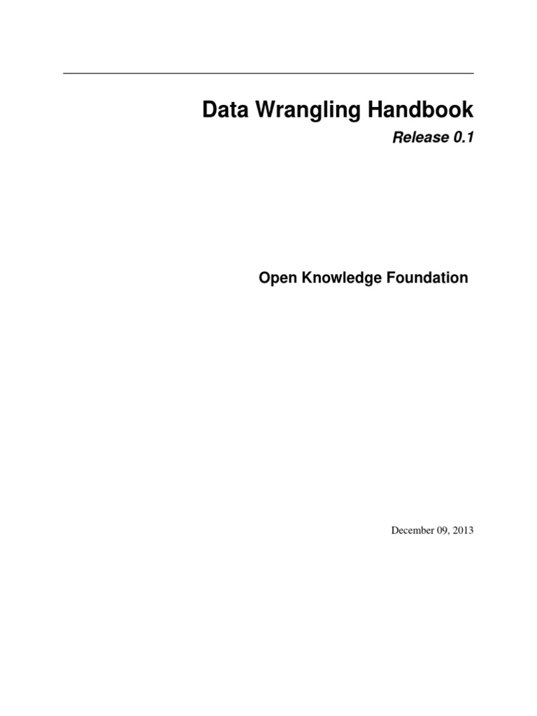 Data Wrangling PDF | PDF | Comma Separated Values | Spreadsheet