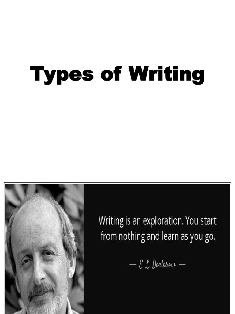 Types of Writing | PDF | Narrative | Narration