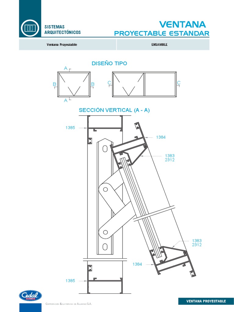 02 Cedal Ventana Proyectable Estandar | PDF