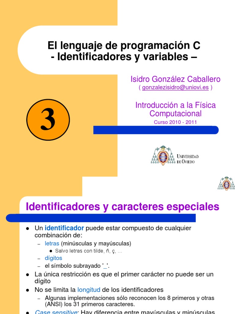 Identificadores y Variables | PDF | Poco | Variable (informática)