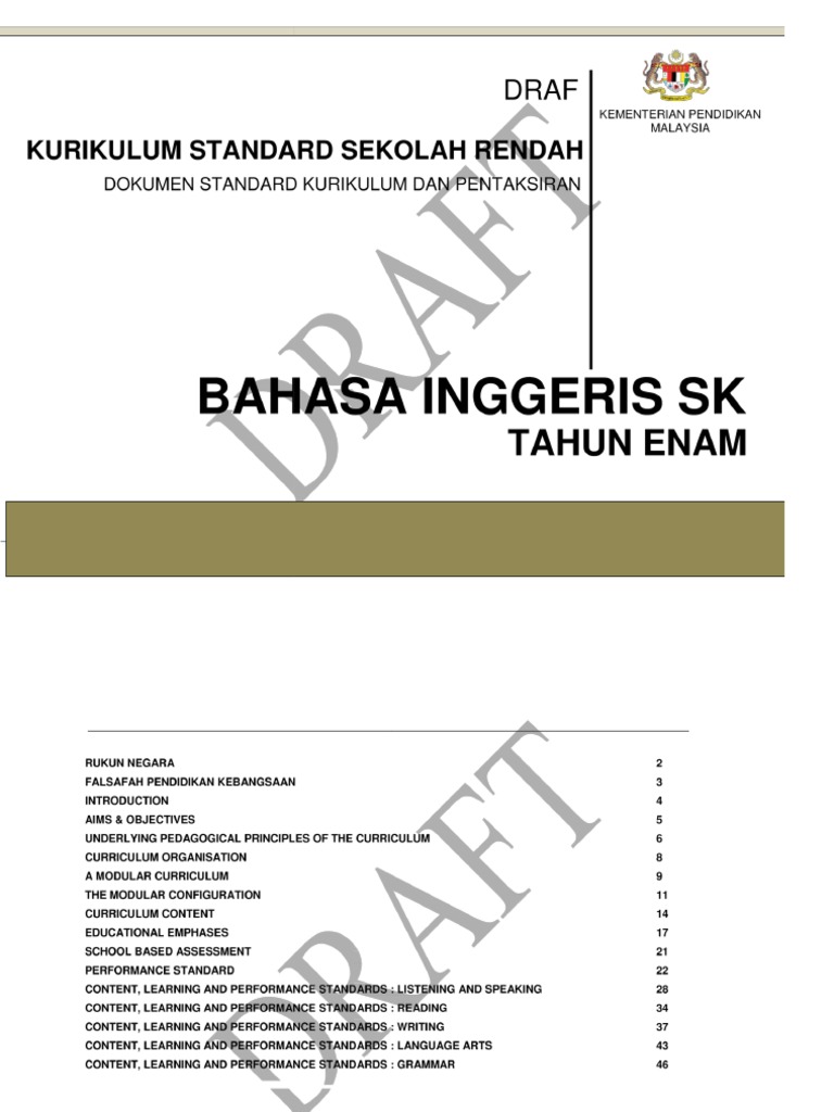 DSKP Bi SK Year 6 | PDF | Educational Technology | Learning