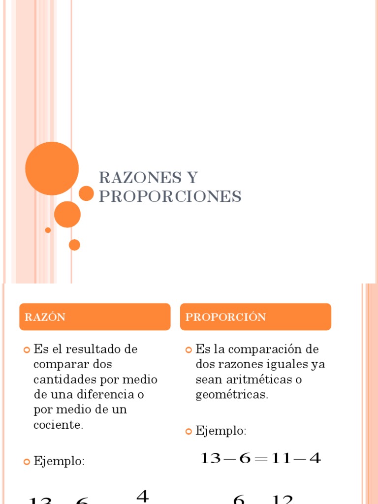 Razones y Proporciones | PDF | Proporción | Matemática Elemental