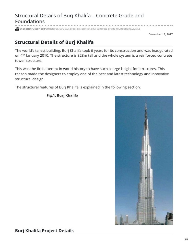 Structural Details and Innovations that Made Possible the World's ...