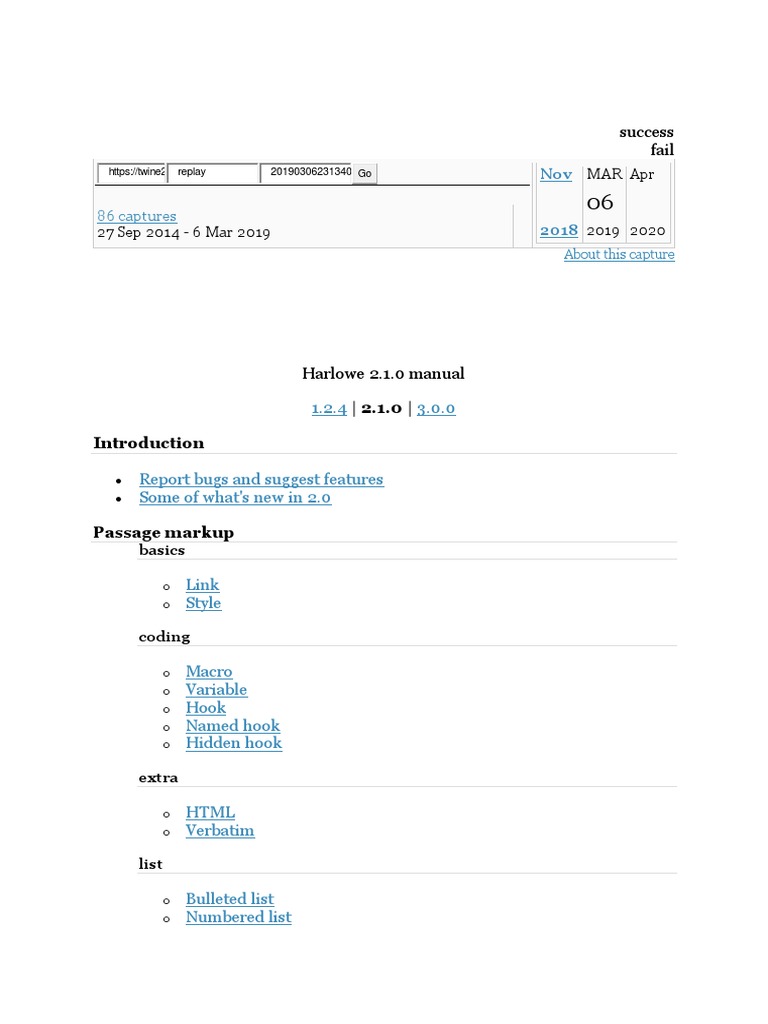Harlowe Documentation | PDF | Hyperlink | Html Element