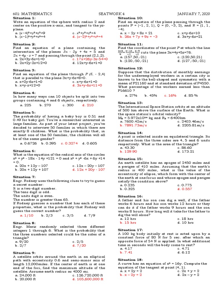 Advanced Math Problems and Solutions | PDF | Apsis | Orbit