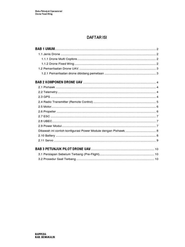 Buku Petunjuk Operasi Drone UAV | PDF
