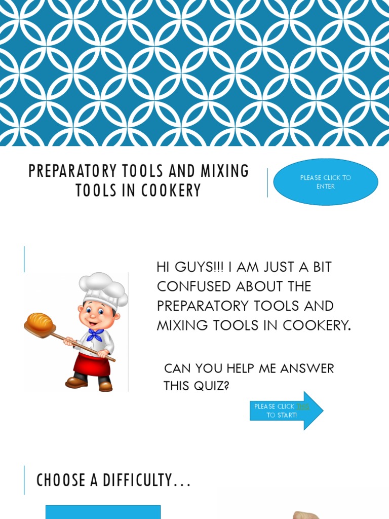 Preparatory Tools and Mixing Tools in Cookery | PDF | Spoon | Cooking