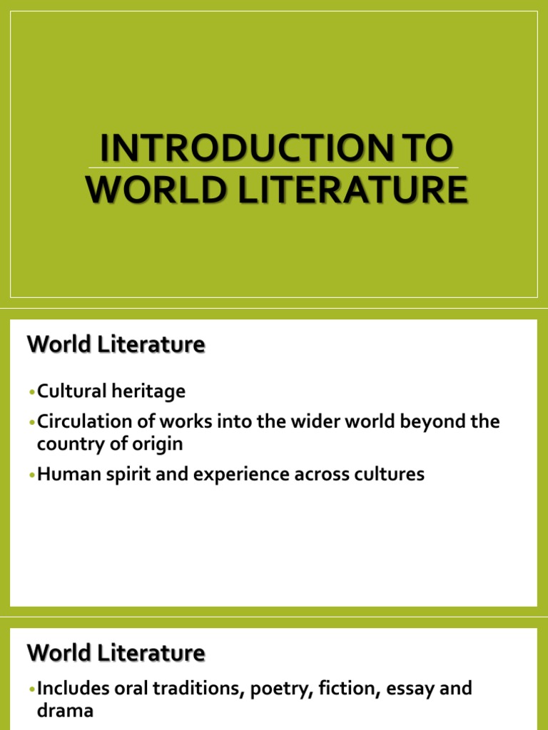 Overview of World Literature Concepts | PDF | Poetry | Plato