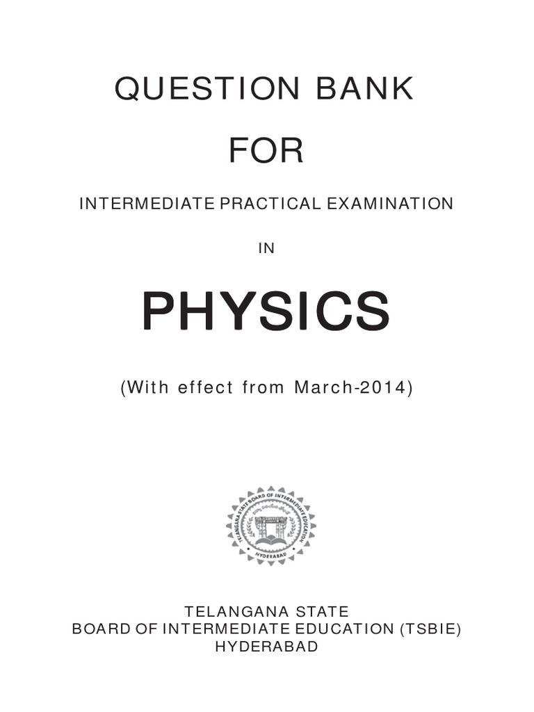 Physics Practical QuestionBank | PDF | Magnetic Field | Density