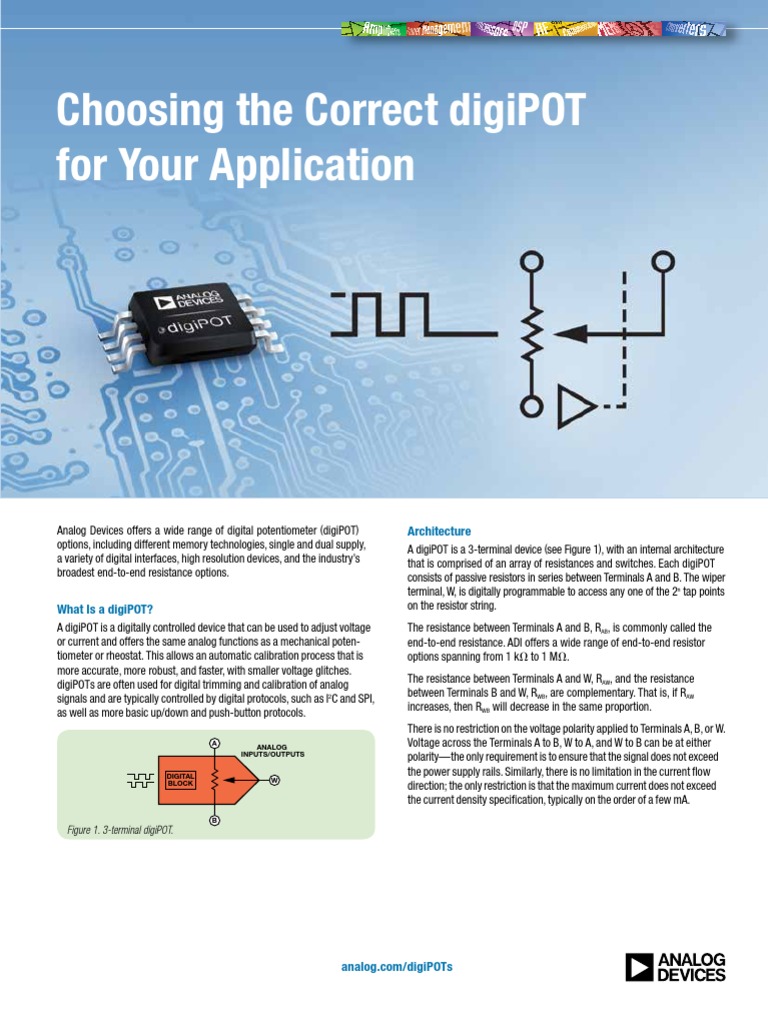 Choosing The Correct Digipot | PDF | Resistor | Amplifier