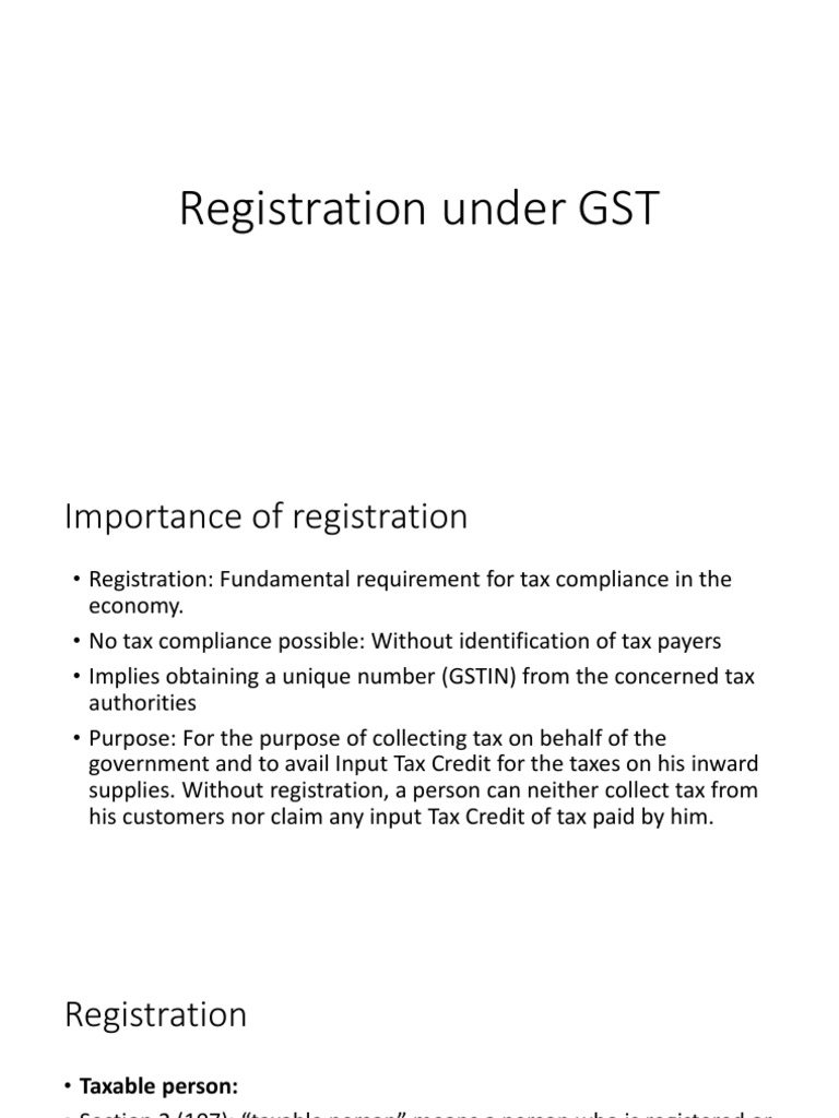 Registration Under GST | PDF | Taxes | Value Added Tax