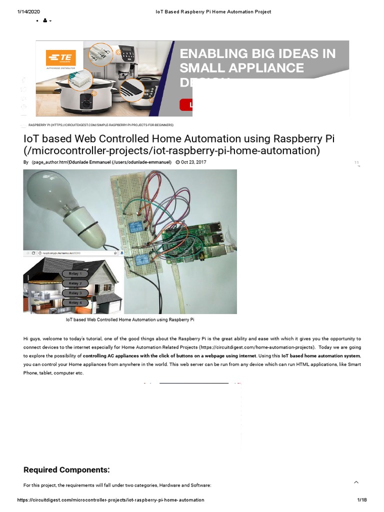 Iot Based Raspberry Pi Home Automation Project Pdf Cascading Style
