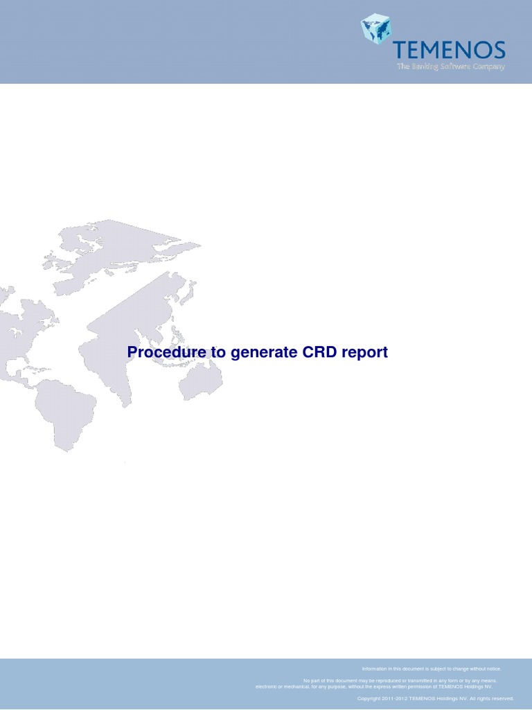 Procedure To Generate Crd Report Pdf Pdf Computing Information