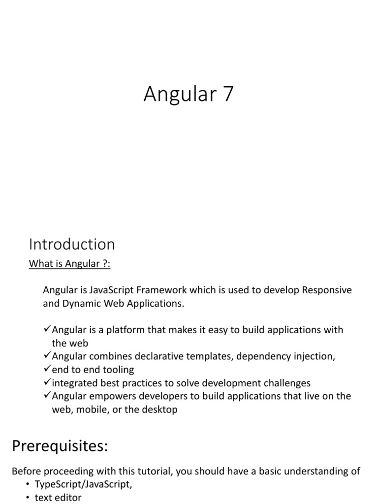 Angular 7 Pdf Angular Js Constructor Object Oriented Programming 5637