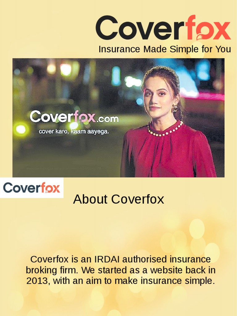 Simplifying Insurance with Coverfox | PDF | Insurance | Financial Services