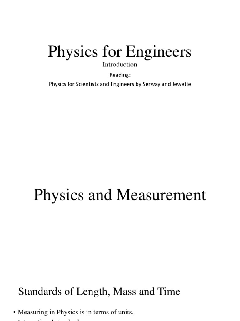 Physics For Engineers Chapter 1 | PDF