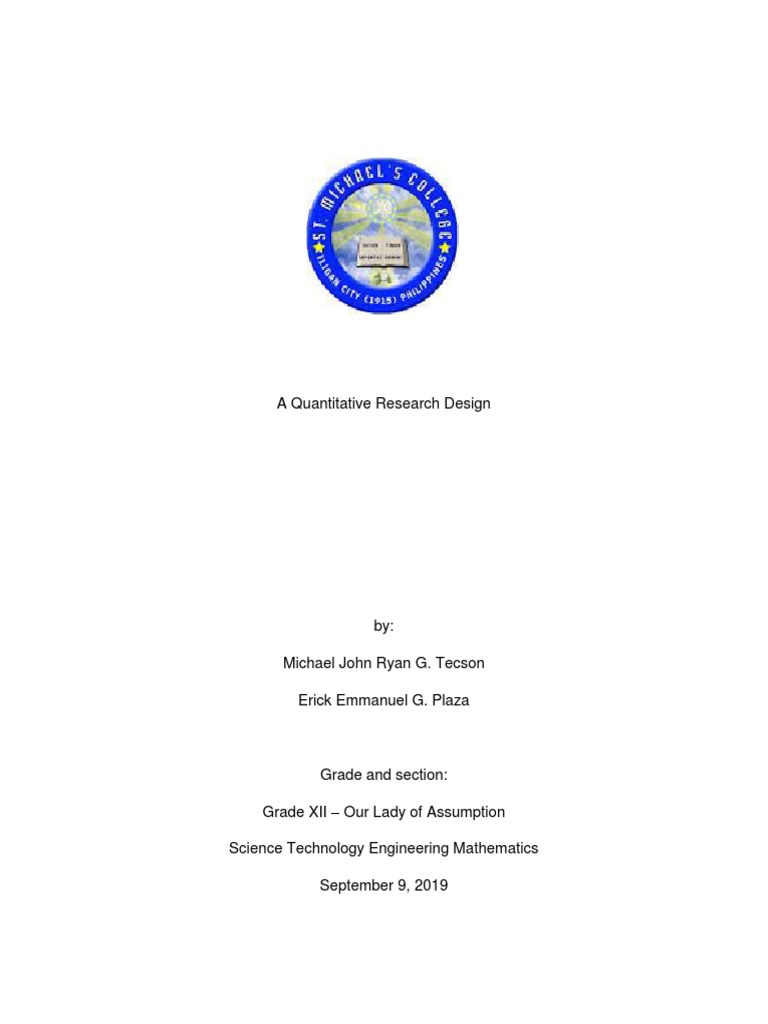 Quantitative Research Design | PDF | Sampling (Statistics) | Errors And ...