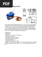 9g Micro Servo Wiring and Specs | PDF | Gear | Power Supply