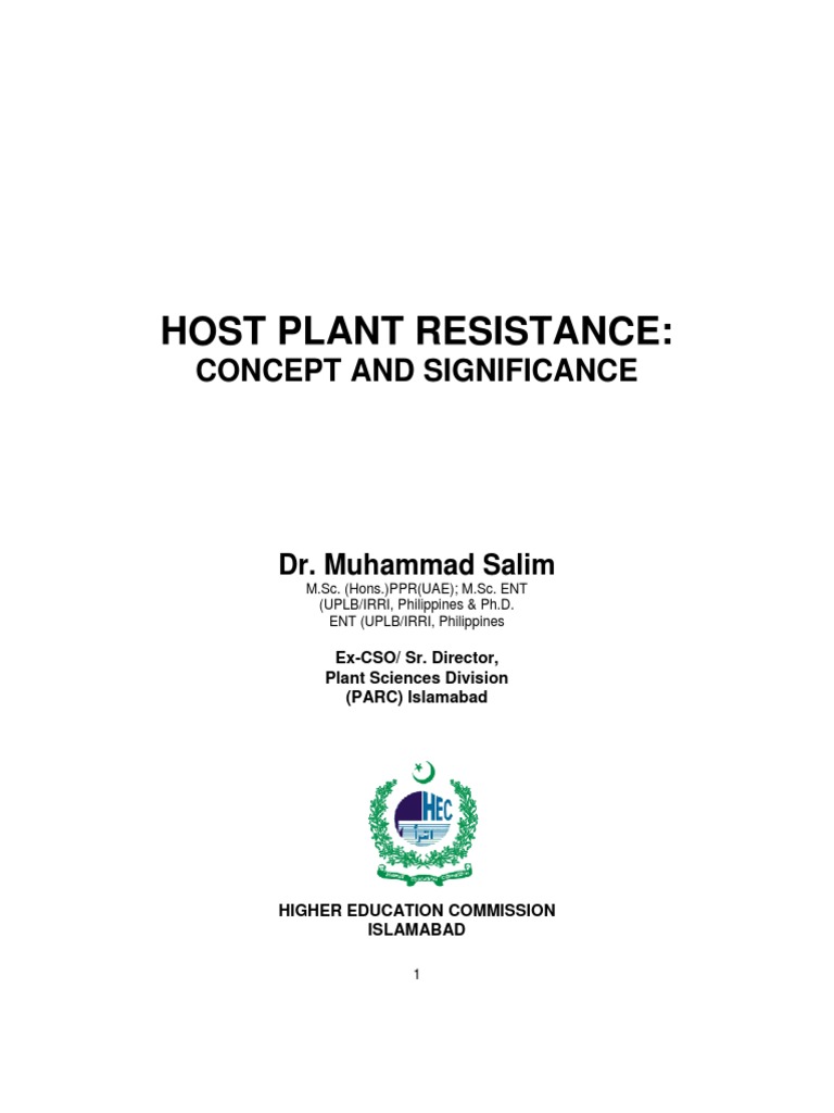 Host Plant Resistance | PDF | Pesticide | Agriculture