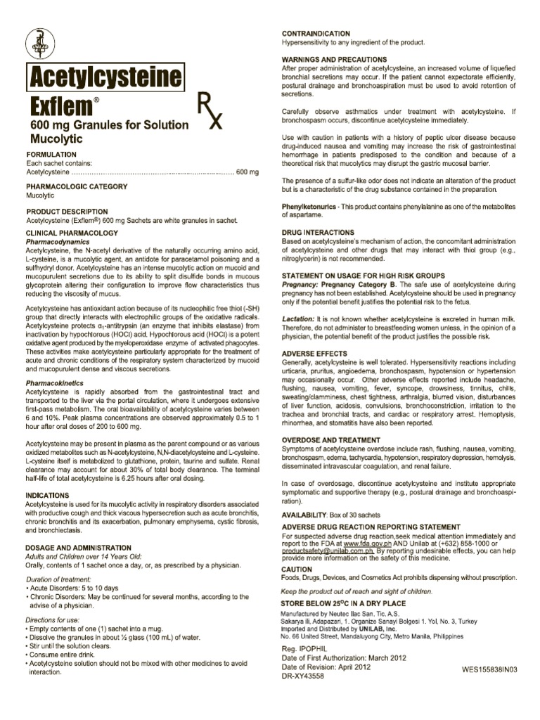 Exflem Granules PDF | PDF