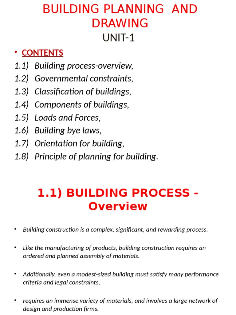 Building Planning and Design Overview | PDF | Specification (Technical ...