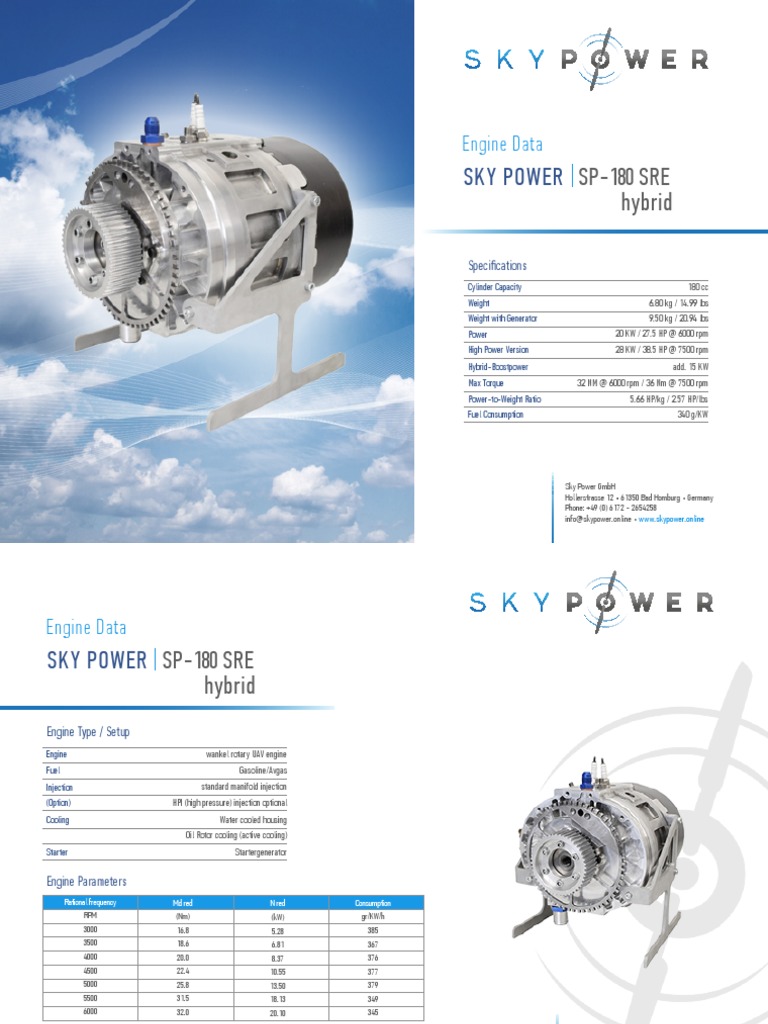 Sky Power SP 180 SRE Hybrid | PDF | Engines | Vehicle Technology