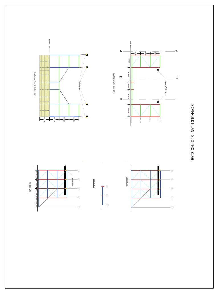 Scaffold Plan - Sloping Slab | PDF | Structural Engineering | Economic ...