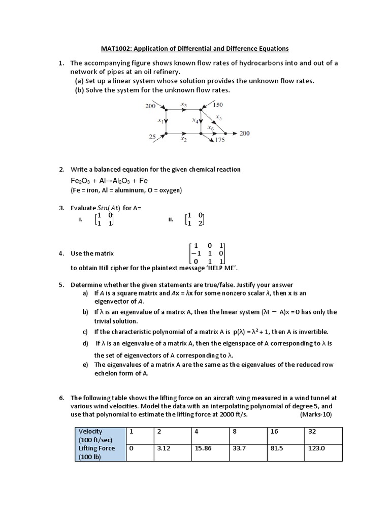 MAT1002 Assignment1 | PDF | Teaching Methods & Materials | Computers