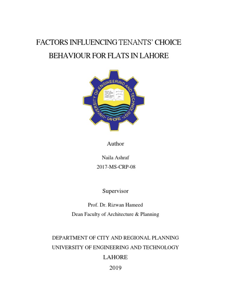 Thesis Draft-Dec 15,2019 (Naila Ashraf) | PDF | Apartment | Survey ...