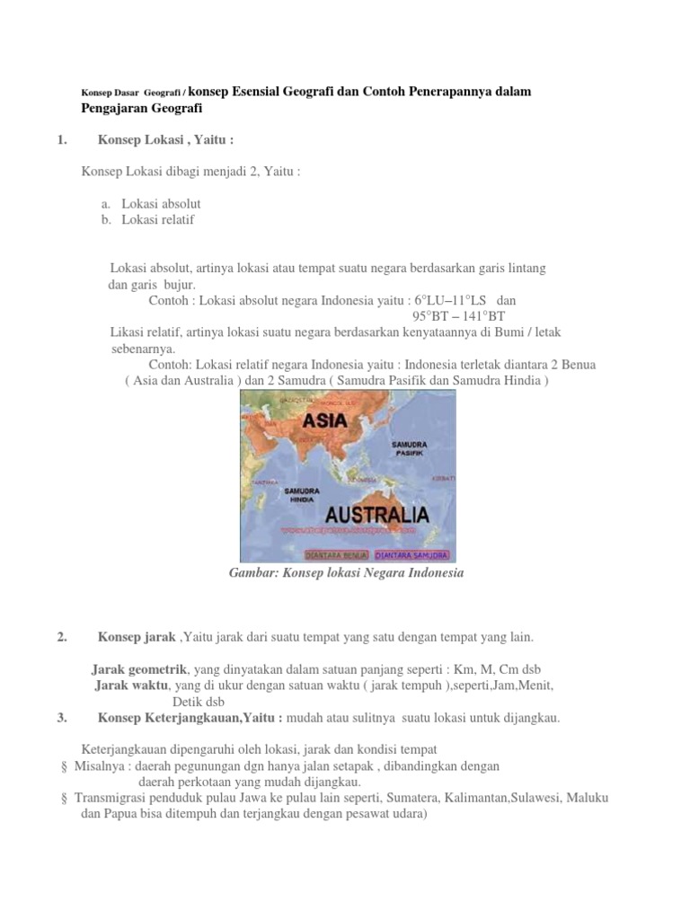 Konsep Dasar Geografi | PDF
