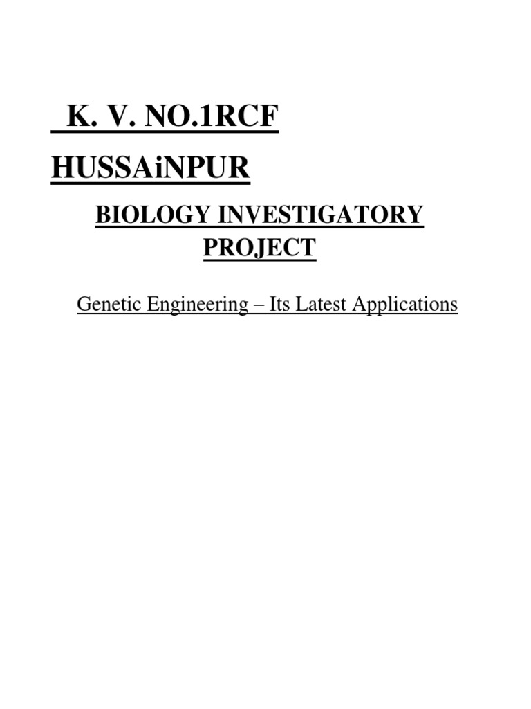 Biology - Investigatory - Project - Genetic - en - Docx Modified | PDF ...