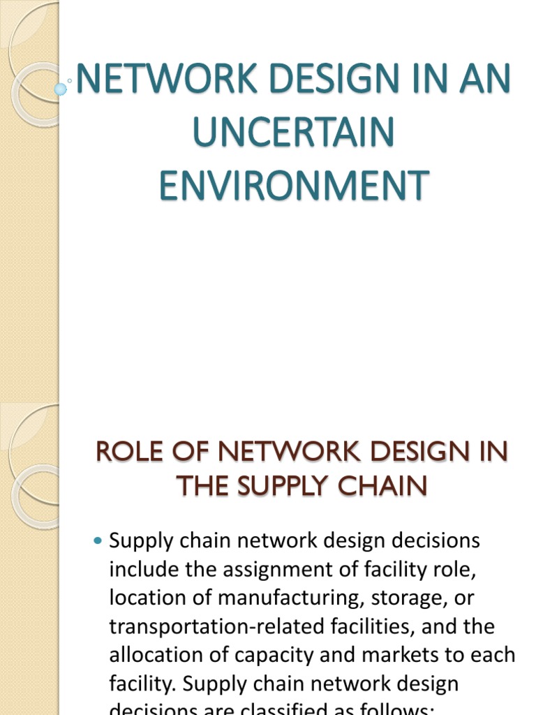 Network Design in Uncertain Environment | PDF | Net Present Value ...