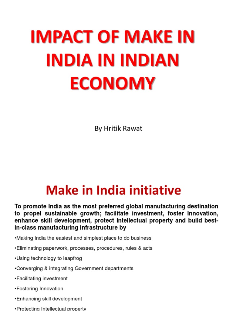 Make in India: Economic Growth Strategies | PDF | Energy Development ...