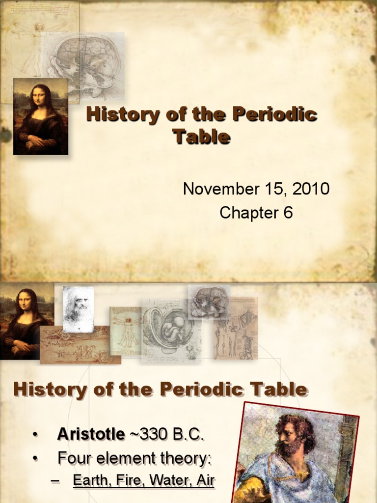 Evolution of the Periodic Table | PDF | Periodic Table | Chemical Elements