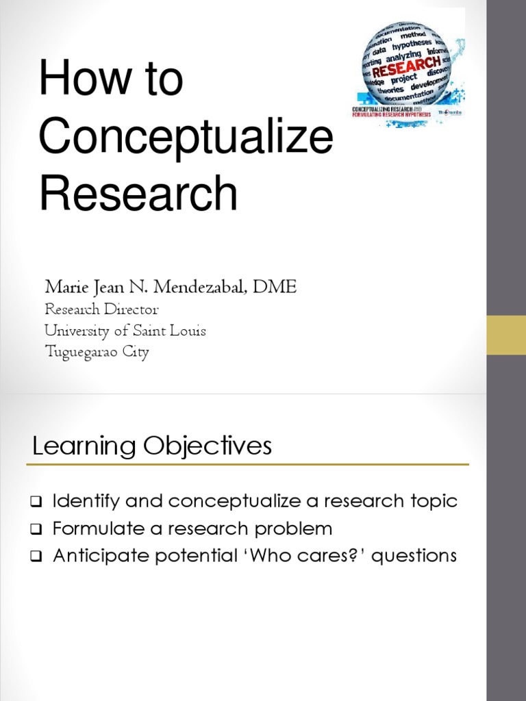 Research Conceptualization Guide | PDF | Concrete | Question
