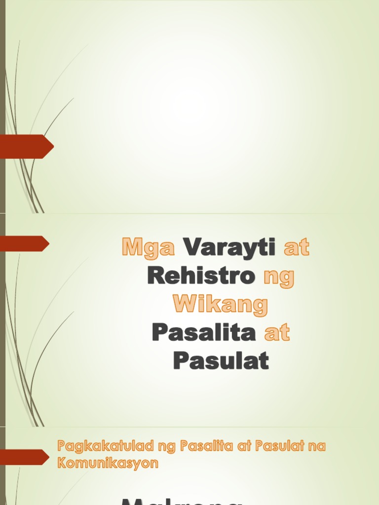 YUNIT I - ARALIN - PASALITA AT PASULAT.pptx