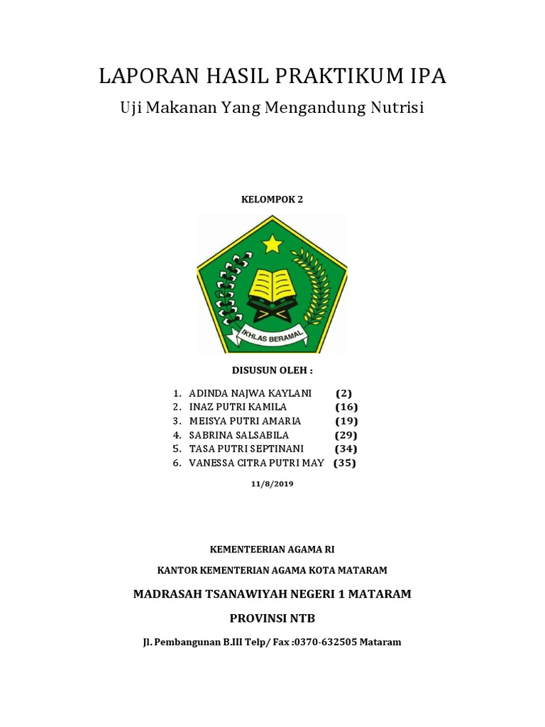 Cover Laporan Ipa | PDF