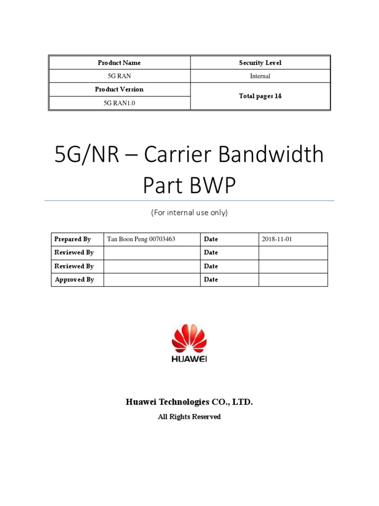FAQ - 5G NR Carrier Bandwidth Part BWP | PDF | Bandwidth (Signal Processing) | Telecommunications