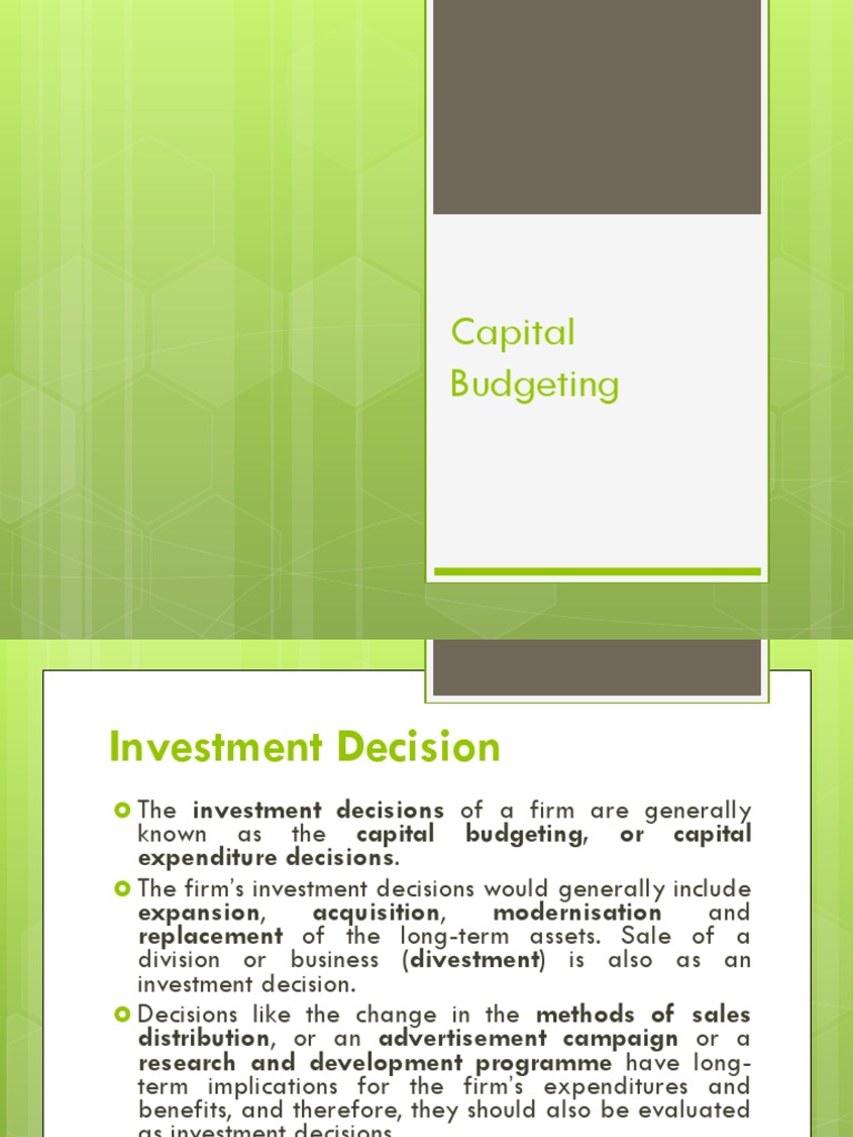 Capital Budgeting | PDF | Net Present Value | Internal Rate Of Return