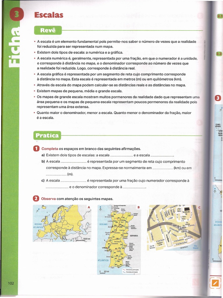 ESCALAS 7º Ano | PDF | Fração (Matemática) | Cartografia