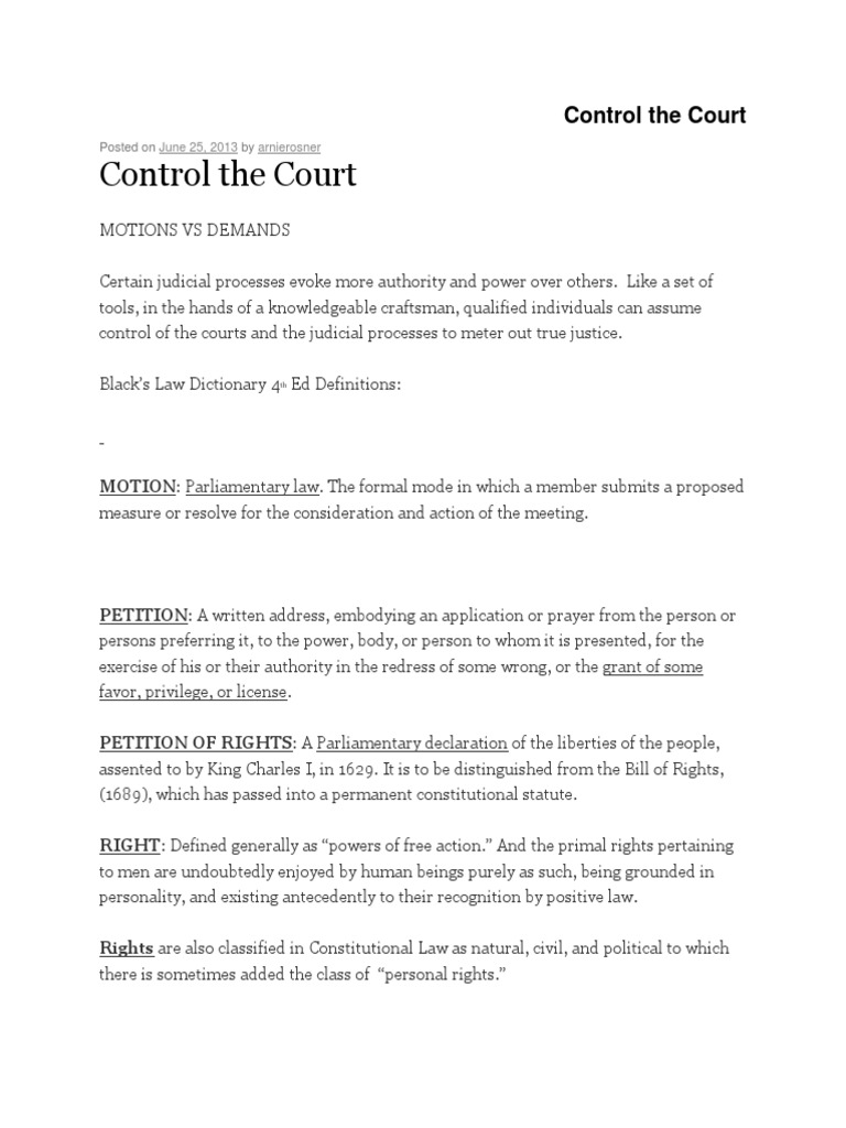 Control The Court | PDF | Citizenship | Coercion