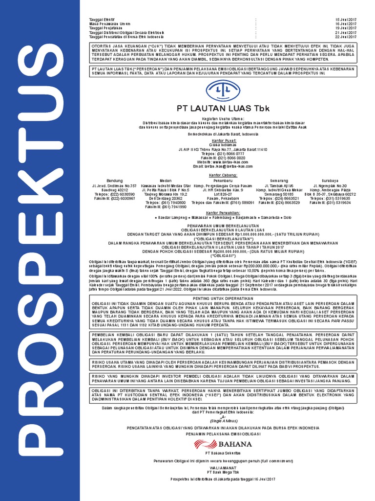 Prospektus PUB Obligasi II Tahap I 2017-Prospectus Bonds II Phase I ...