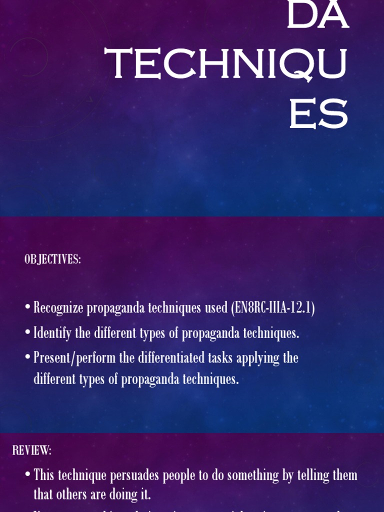 Propaganda Techniques | PDF