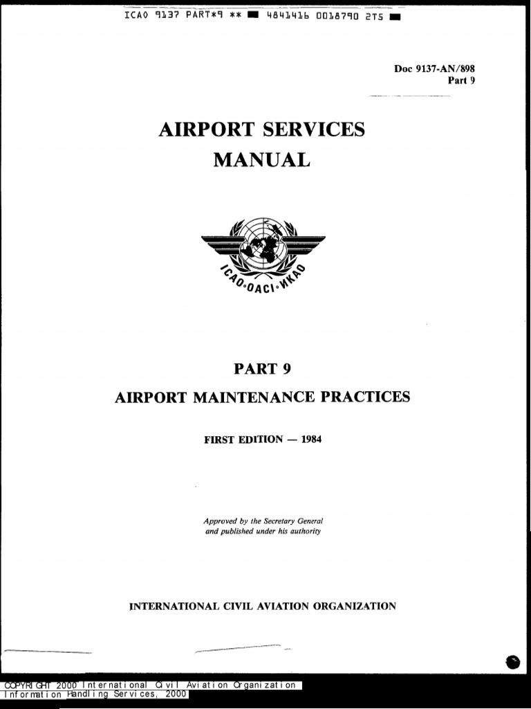 ICAO - Airport Services Manual (DOC9137) Part 9 Airport Maint | PDF ...
