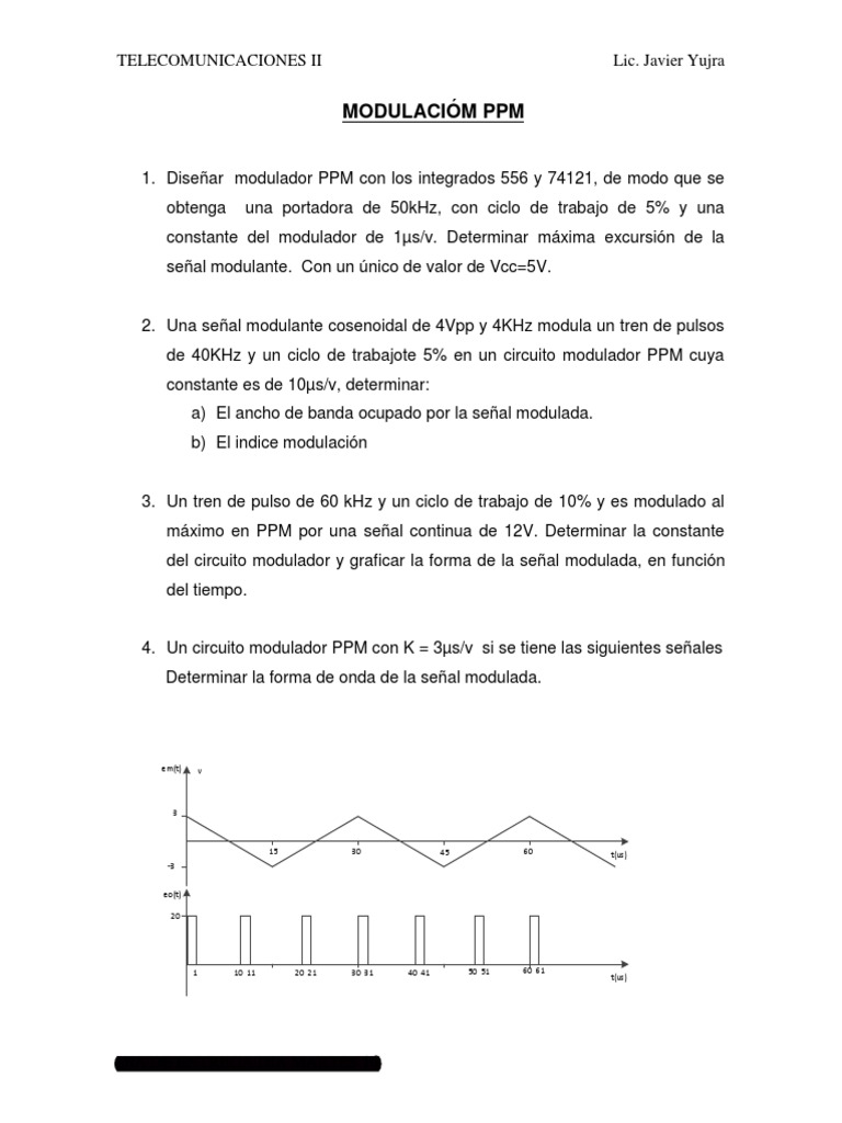 PPM PWM Pam | PDF | Modulación | Tecnología de radio